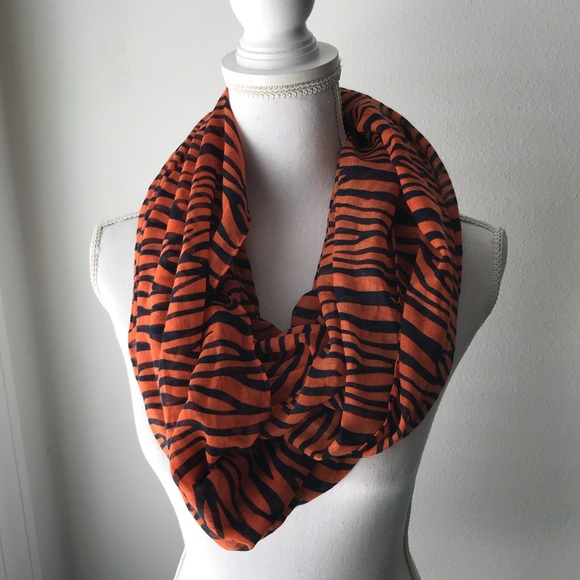 Accessories | Orange Zebra Sheer Scarf | Poshmark